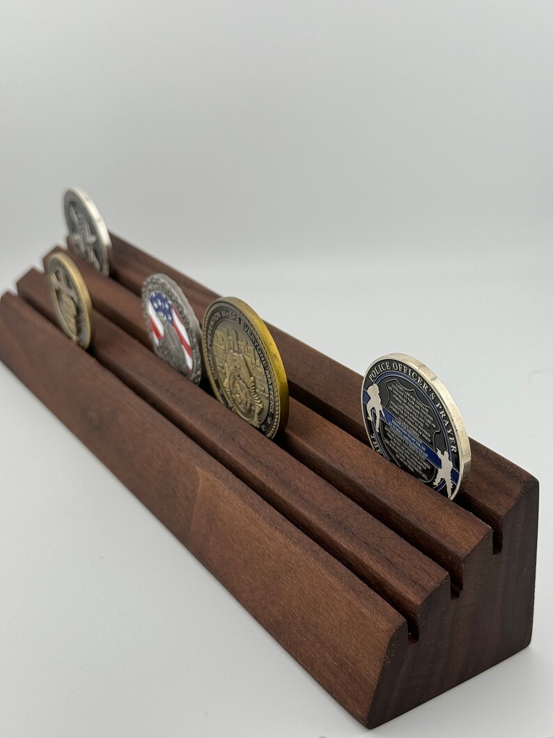 Handcrafted Wooden Challenge Coin Display Stand - Etsy