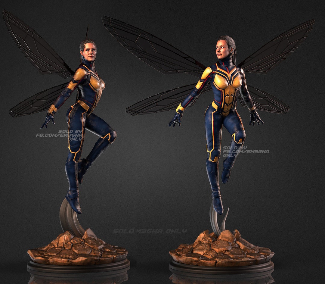 Wasp Girl Stl File 3d Digital Printing Comic Characters - Etsy