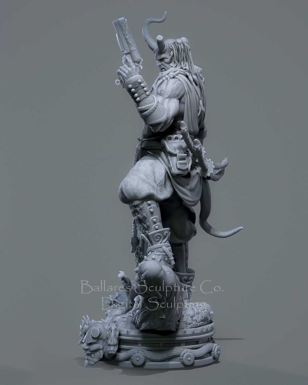 Red Break Horned Boy 3D STL File for 3D Digital Printing - Etsy