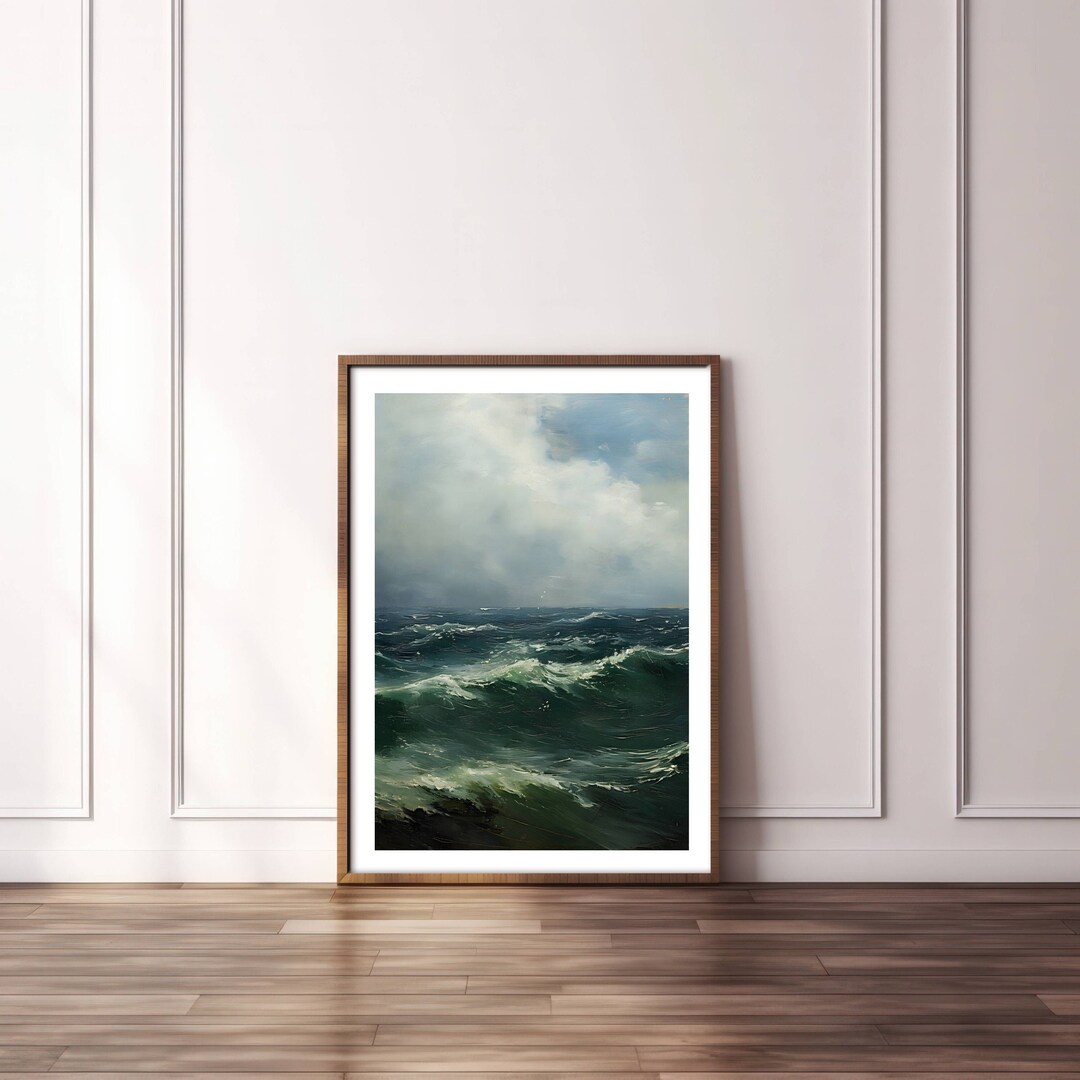Stormy Sea Printable Download,moody Seascape Wall Art,instant ...