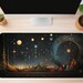 Celestial Desk Mat, Vintage Night Sky Desk Mat, Cosmic Office Decor ...
