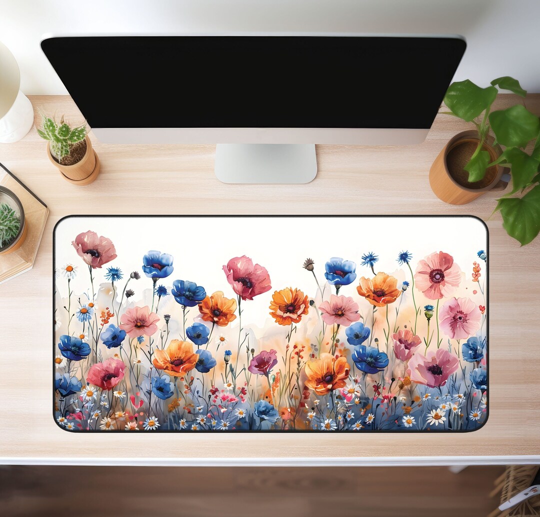 Cottagecore Desk Mat, Botanical Desk Mat, Floral Home Office Decor ...