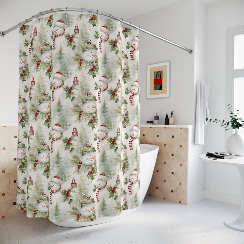 Christmas Shower Curtain - Etsy