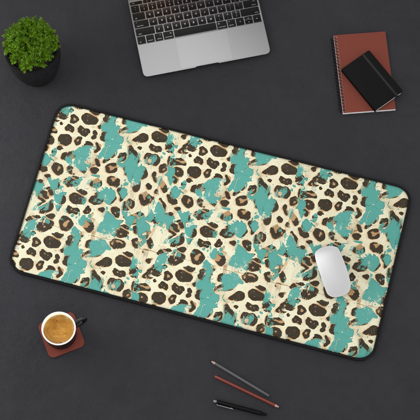 Leopard Print Desk Mat, Animal Print Desk Mat, Gaming Mouse Pad ...
