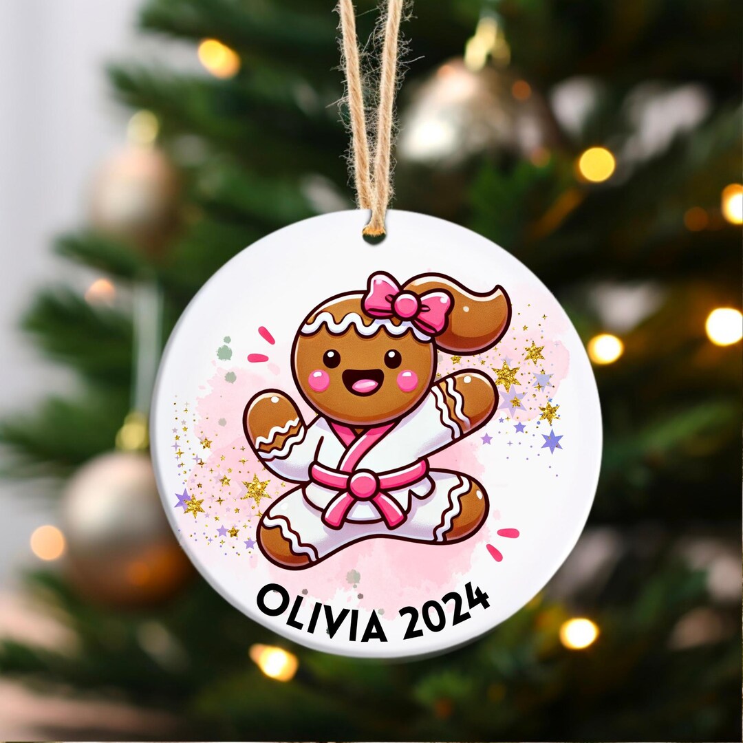 Personalized Karate Gingerbread Girl Ornament, Keepsake Holiday Decor ...