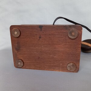 Antique Wooden Base Telephone With Metal Cradle - Etsy