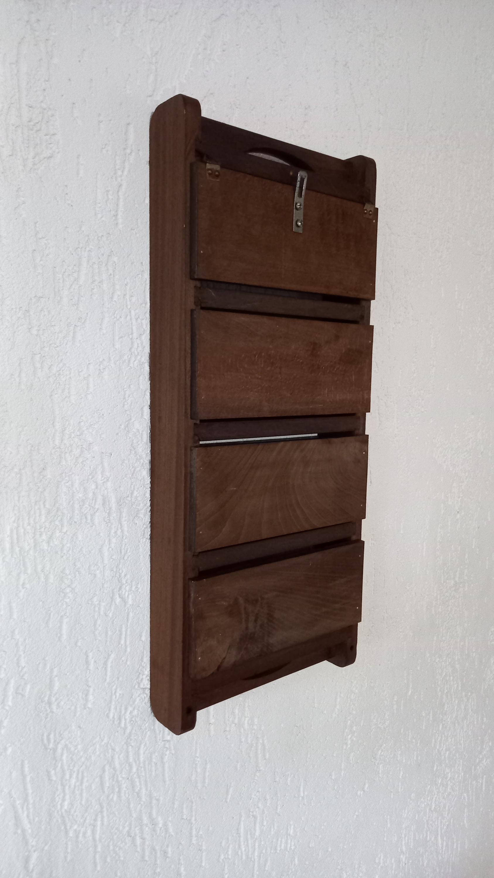 Vintage Solid Oak Wall Rack - Etsy