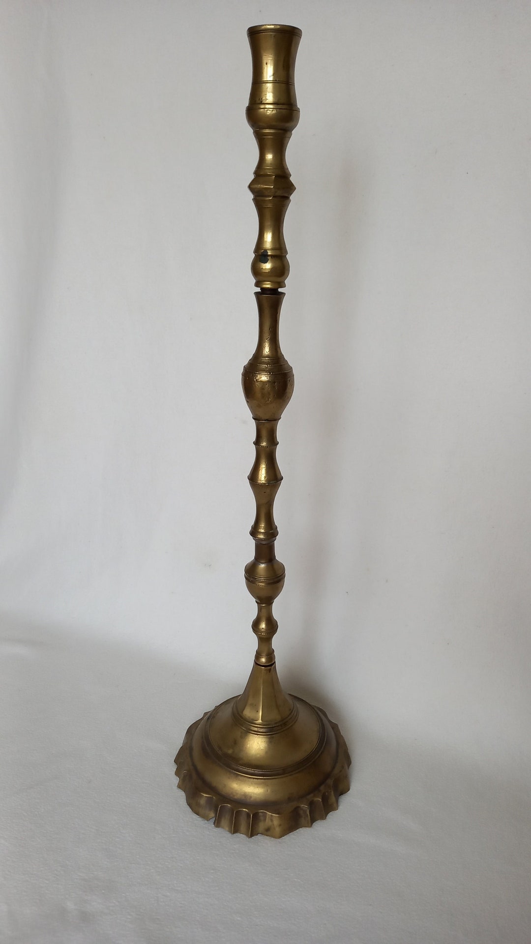 Solid Brass Floor Standing Candle Holder - Etsy