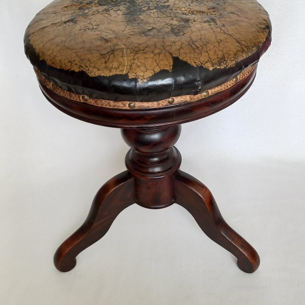 Antique Piano Stool - Etsy