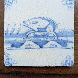 Four Antique Delft Blue Tiles - Etsy
