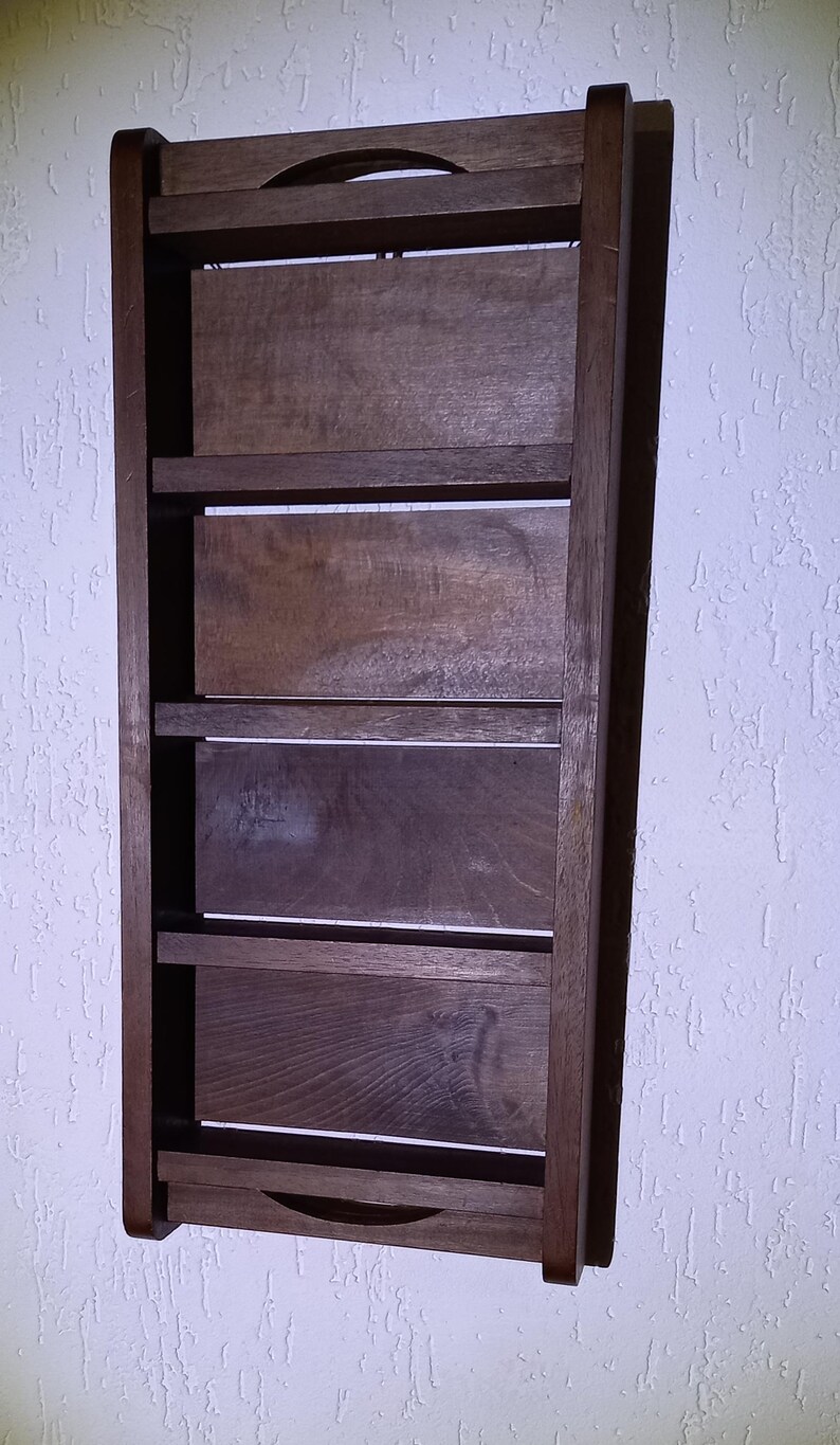 Vintage Solid Oak Wall Rack - Etsy