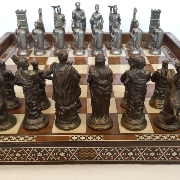Antique Chess Set - Etsy