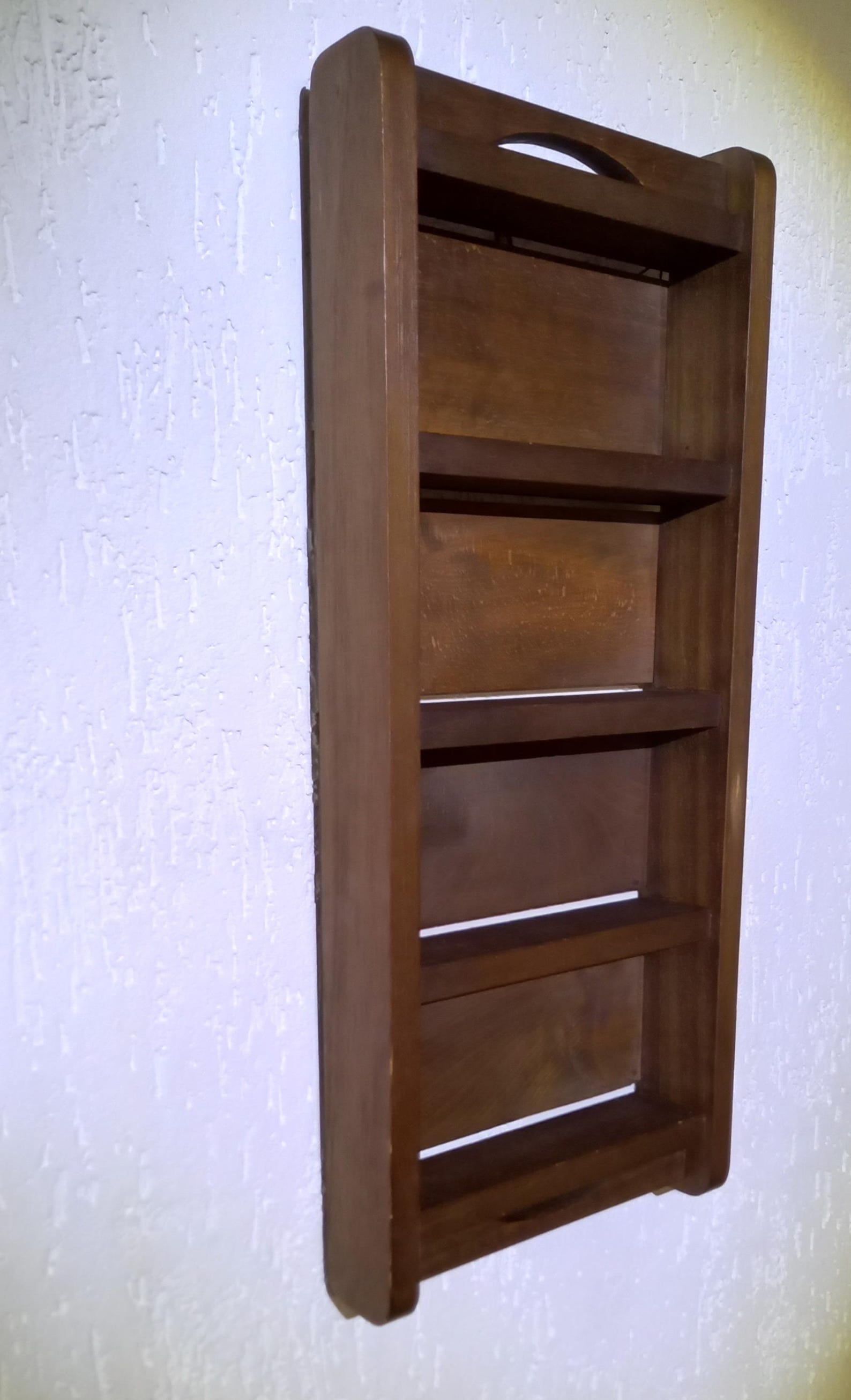 Vintage Solid Oak Wall Rack - Etsy