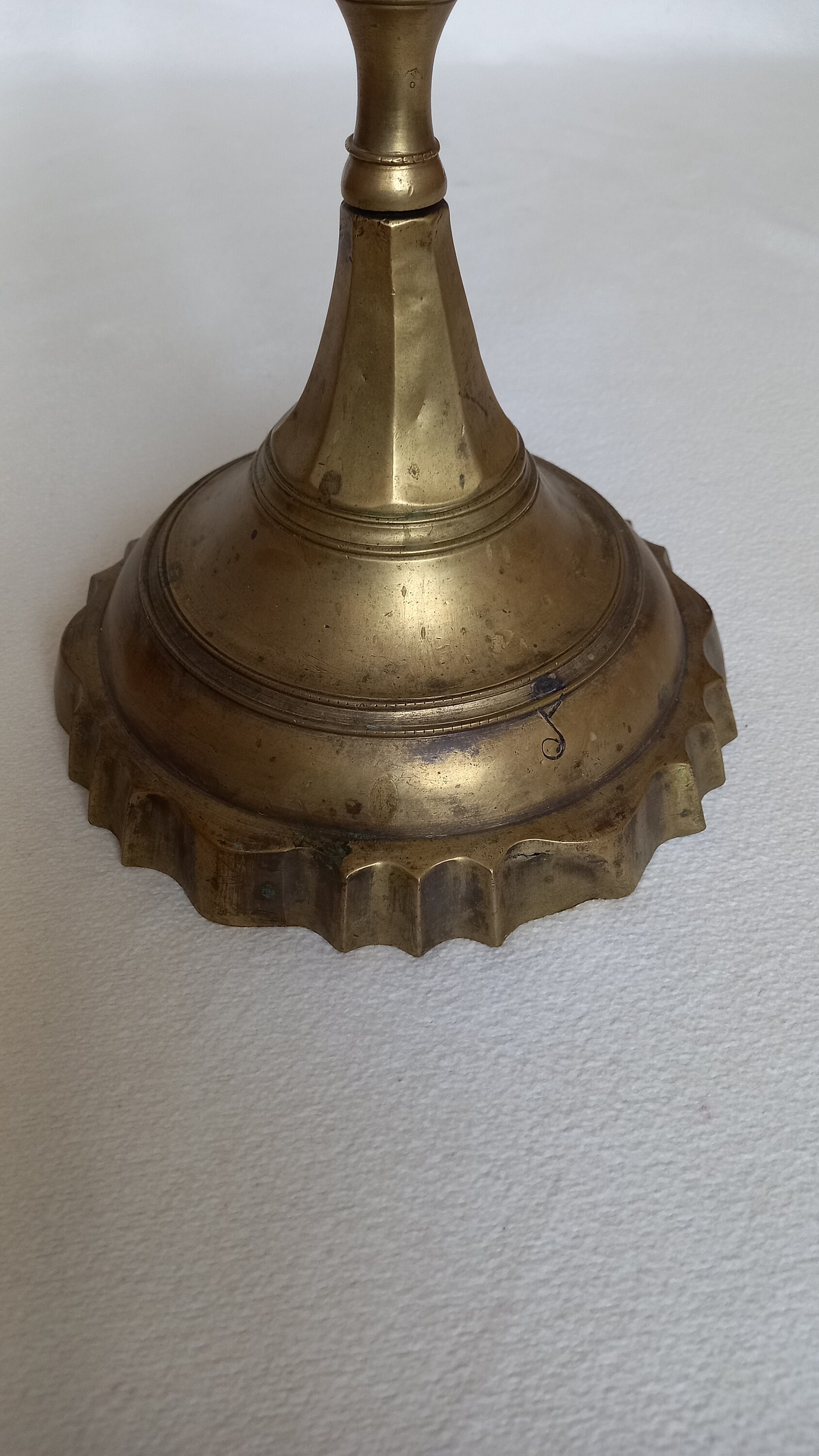 Solid Brass Floor Standing Candle Holder - Etsy