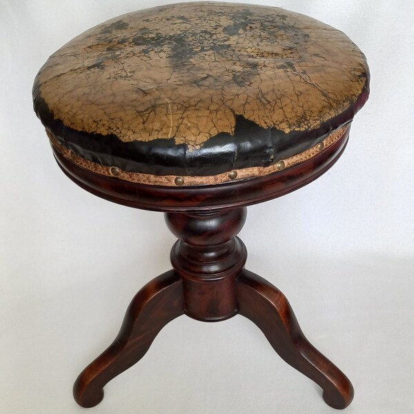 Antique Piano Stool - Etsy
