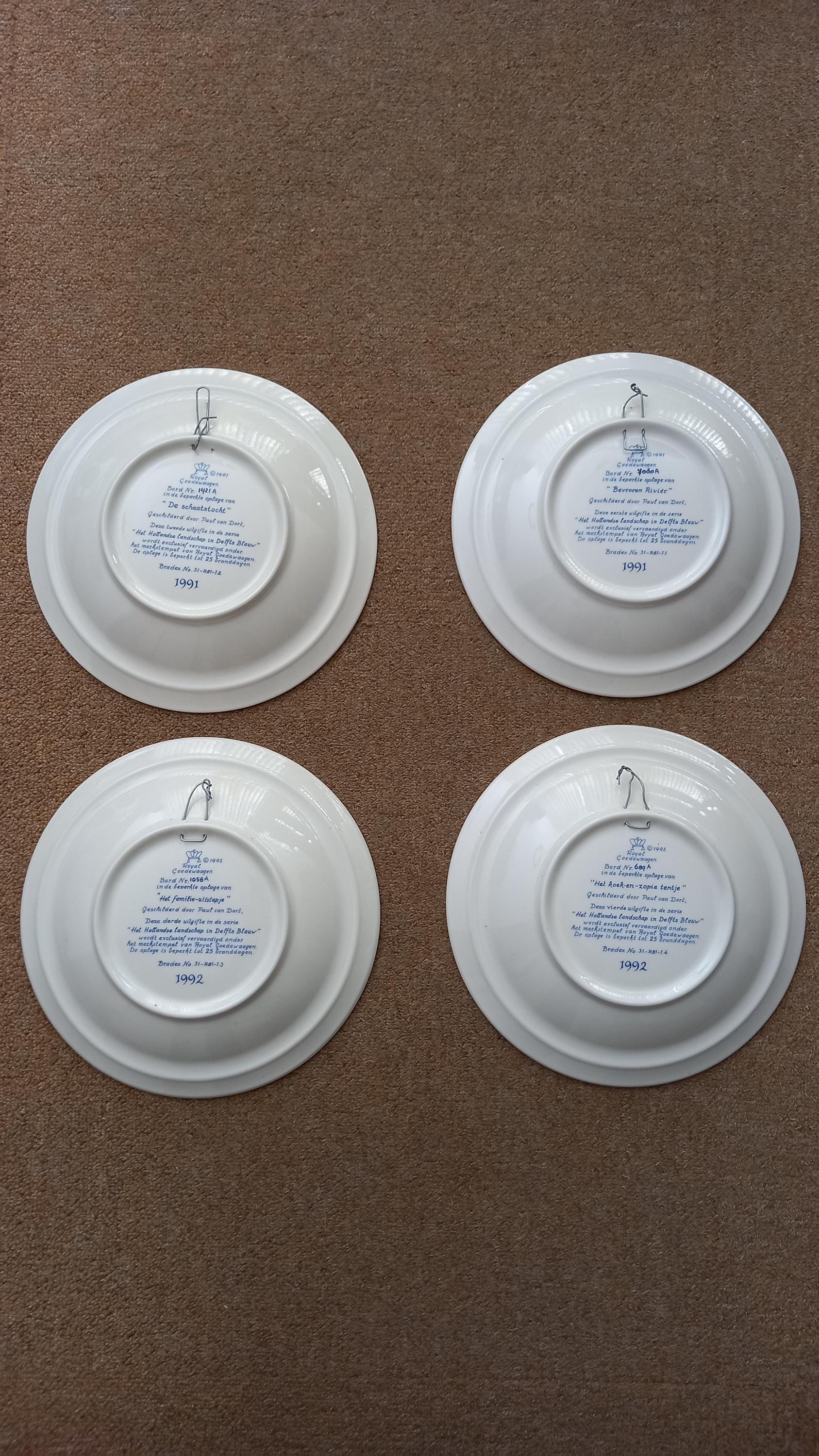 ROYAL GOEDEWAAGEN Paul Van Dort Wall Plates - Etsy
