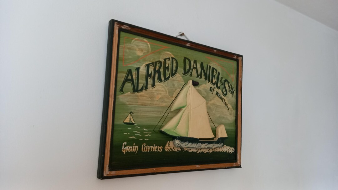 Hand-painted 3D Wood Art: Alfred Daniel & Son Grain Shipping - Etsy