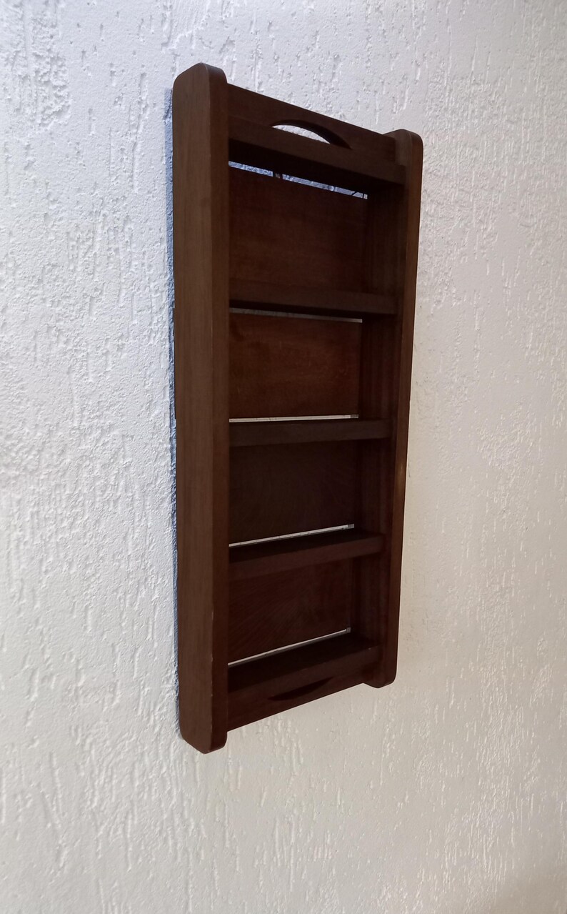 Vintage Solid Oak Wall Rack - Etsy