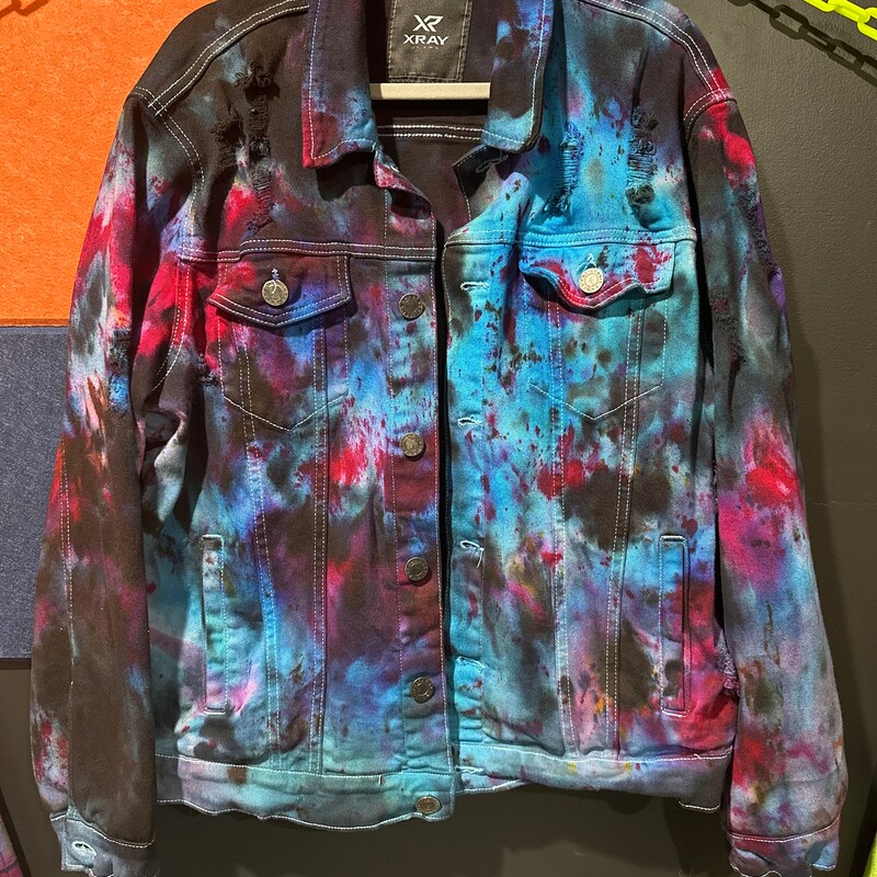 Tie Dye Denim Jacket - Etsy