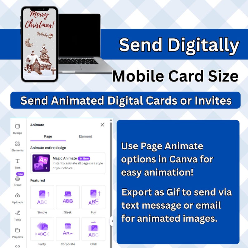 Gingerbread House Christmas Card, Santa Gingerbread Scene, Printable ...