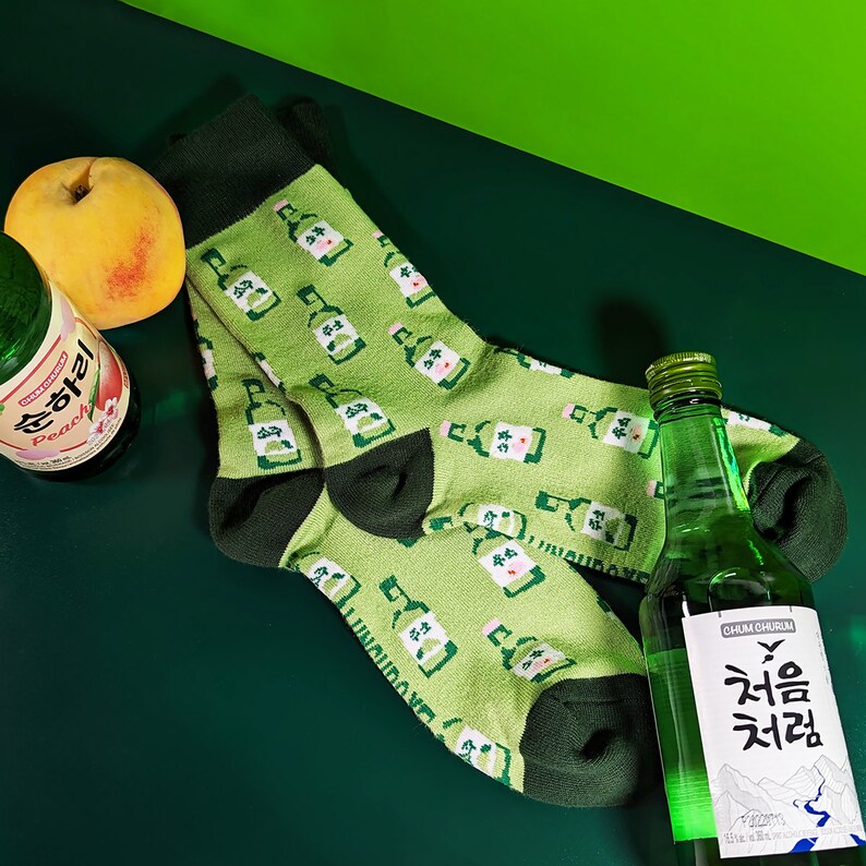 Soju All-night Bamboo Crew Socks | Fun Socks | Gift Socks | Gift for ...