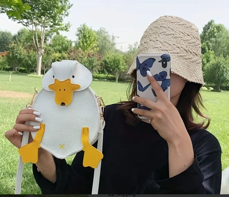 Cute Duck Crossbody Bag Summer Bag PU Leather Duck Bag Crossbody Bag ...
