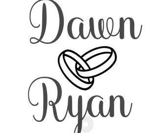 Custom Monogram Decal, Customizable Wedding Monogram, Custom Wedding ...