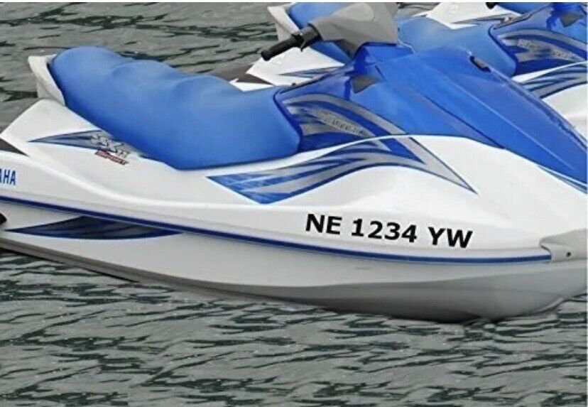 Set of BOAT PONTOON Registration Numbers 3" Lettering Vinyl Boat Jet ...