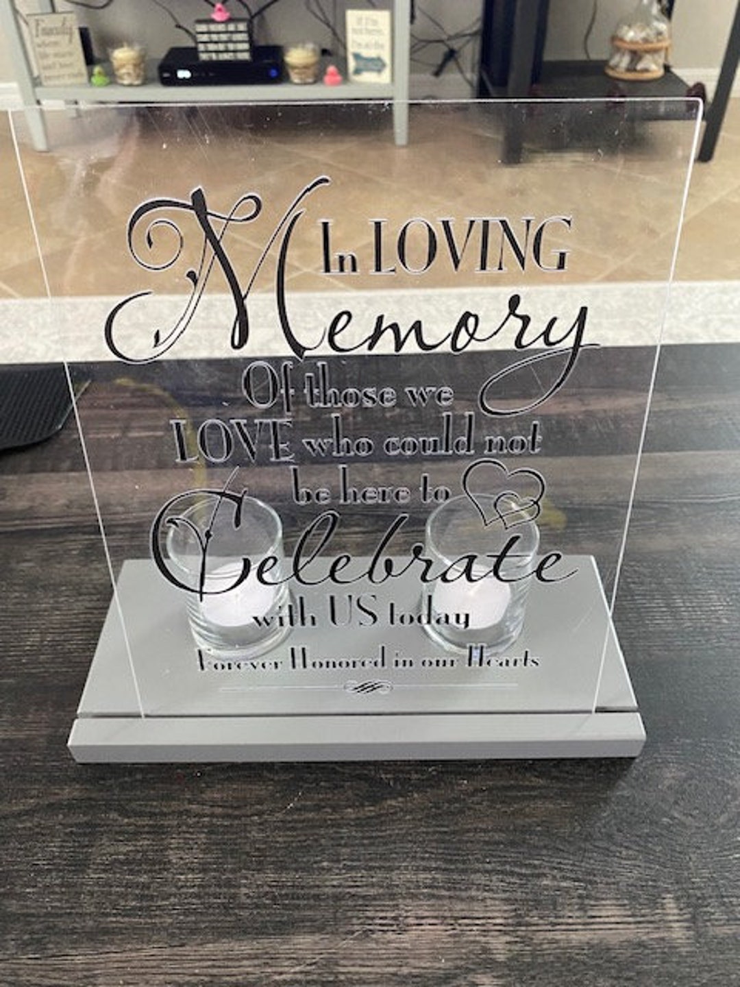 Memorial Table Sign for Wedding Memorial 2 Candles. Sentimental ...