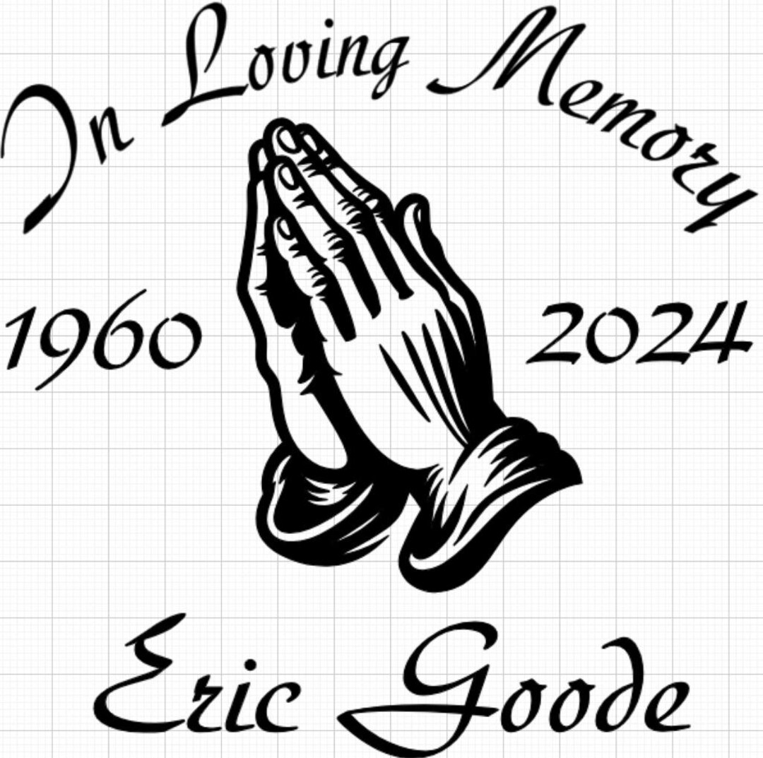 Custom IN LOVING MEMORY Praying Hands Vinyl Car Window Decal Sticker ...