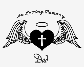 Custom IN LOVING MEMORY Praying Hands Vinyl Car Window Decal - Etsy
