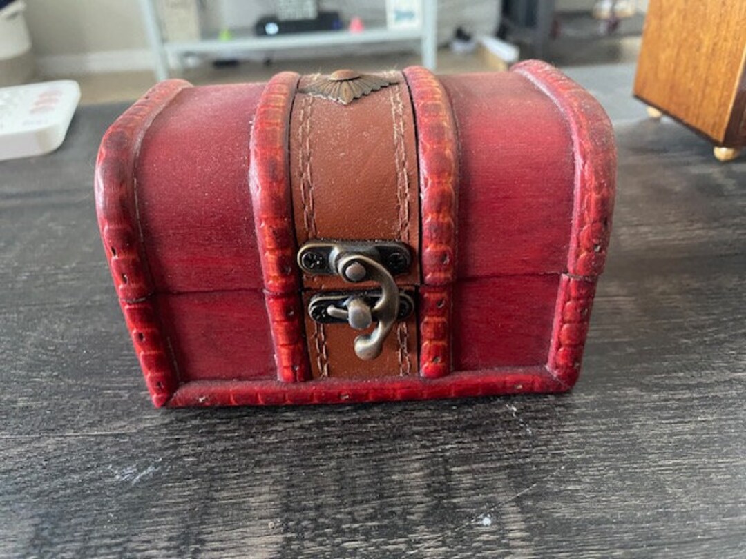 Vintage Wooden Decorative Trinket Boxes Small Storage Jewelry Box ...