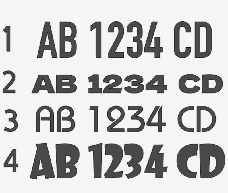 Set of BOAT PONTOON Registration Numbers 3" Lettering Vinyl Boat Jet ...