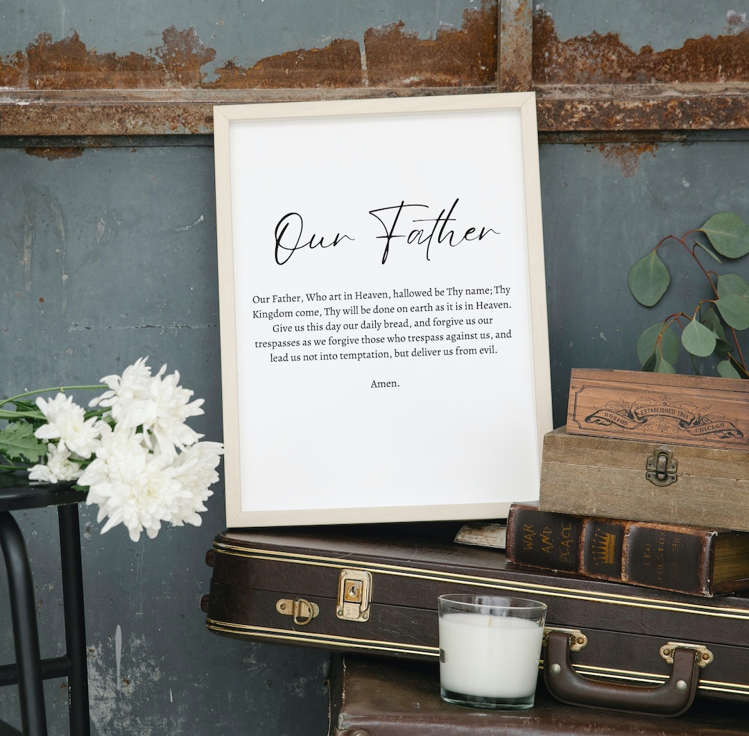 Our Father Prayer Card Print Digital Download - Etsy