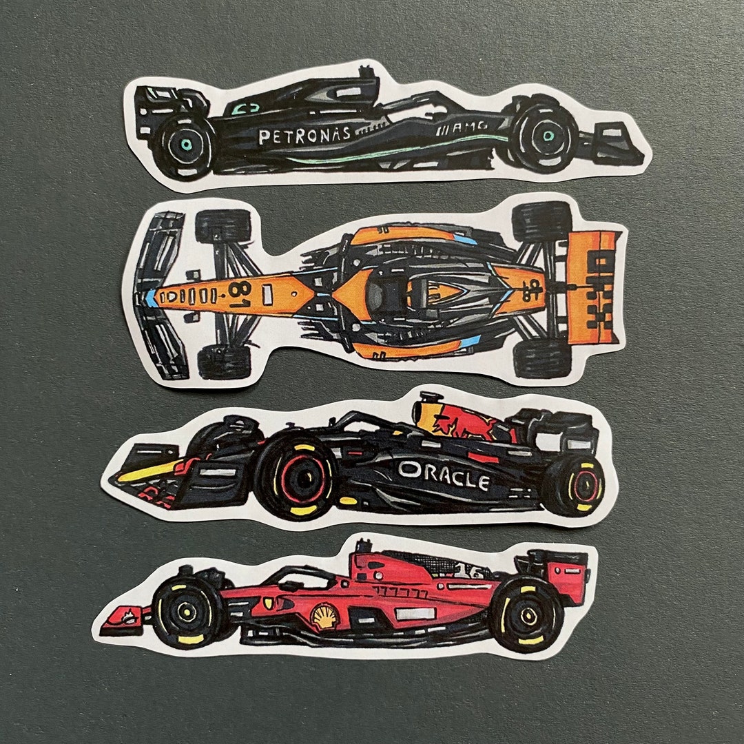 Formula 1 2023 Grid Paper Stickers Only Mclaren & Mercedes Left - Etsy