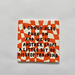 Max Verstappen pitstop Training Quote Formula 1 Square Ceramic Piece - Etsy