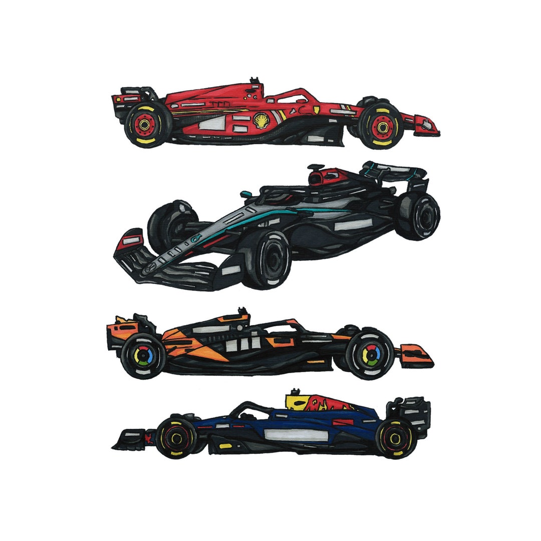 Formula 1 Car Stickers | Ferrari, Redbull, Mclaren & Mercedes | F1 Grid ...