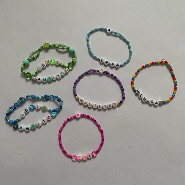 Lewis Hamilton Formula 1 Beaded Fan Bracelet - Etsy Canada