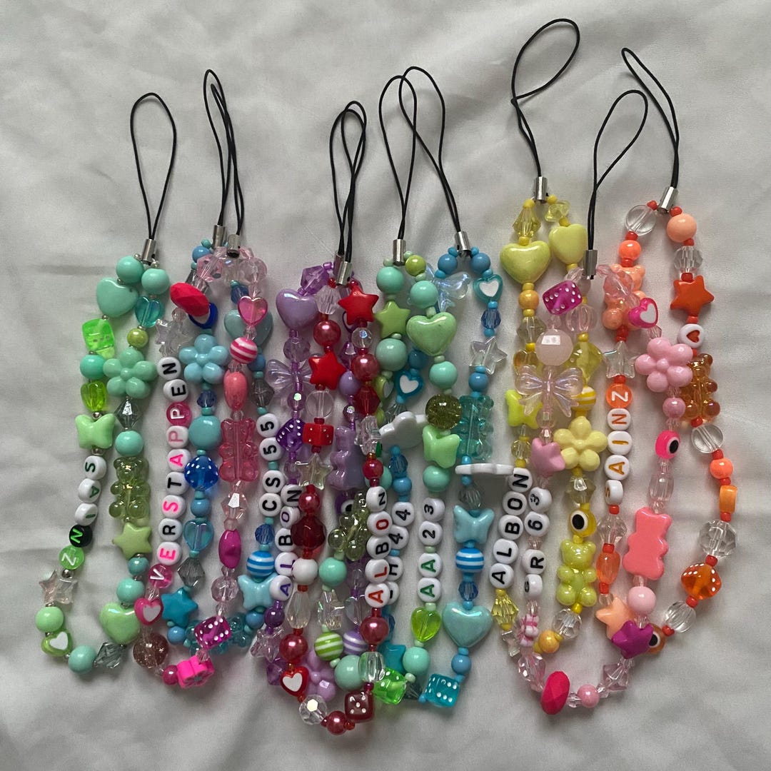 Custom Formula 1 Inspired Beaded Phone Charm Strap - Etsy