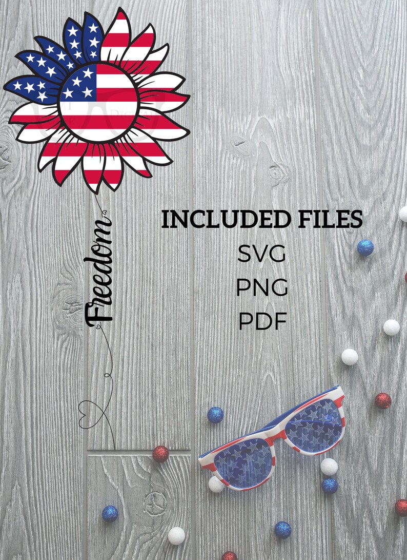 Freedom Flower SVG/PDF/PNG Files Cricut/silhouette/sublimation/cut File ...