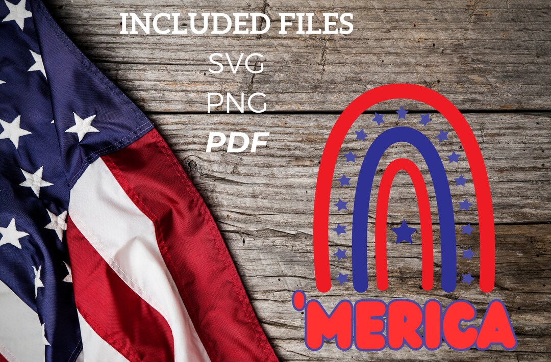 Merica Rainbow SVG/PNG/PDF Files! Cricut/silhouette/cut File ...