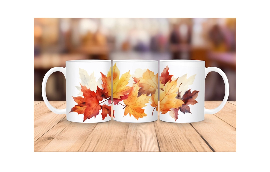 Fall Leaves Coffee Mug Autumn Leaves Coffee Mug Thanksgiving - Etsy