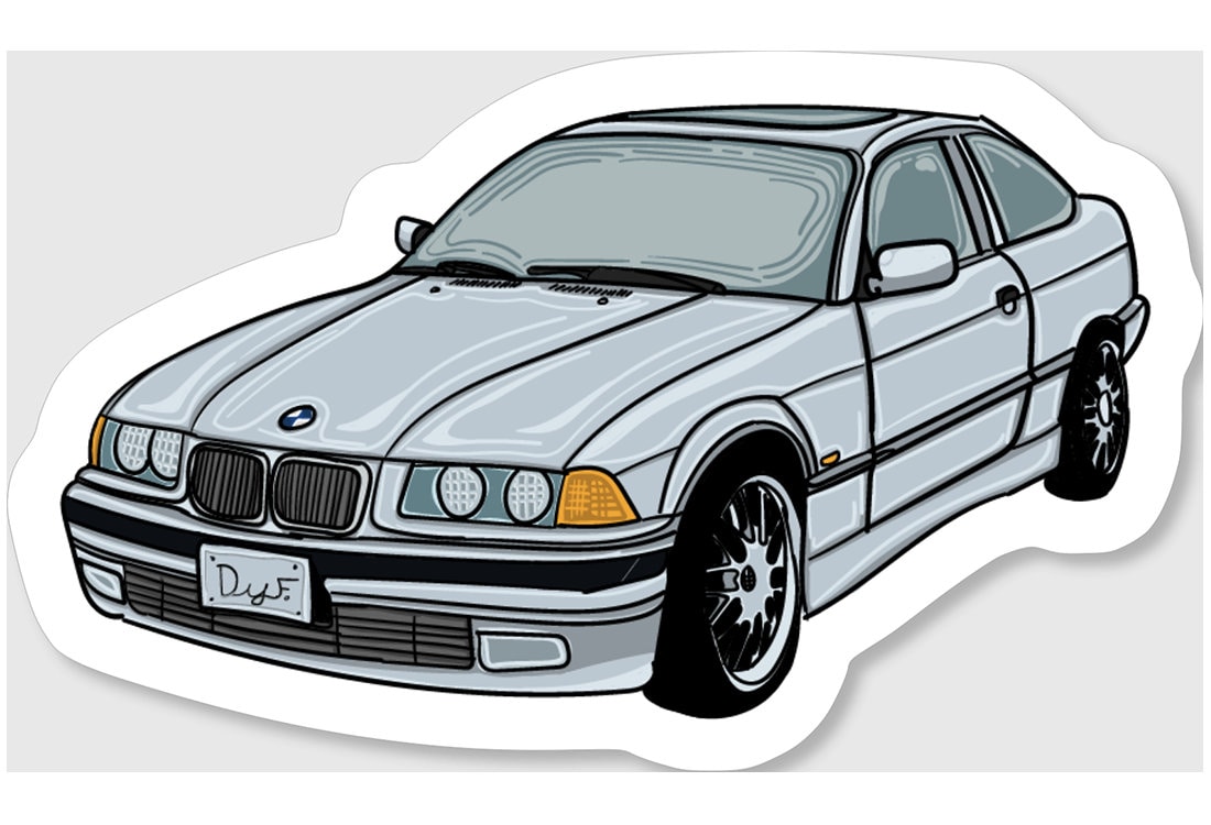 BMW E36 Car Sticker - Etsy