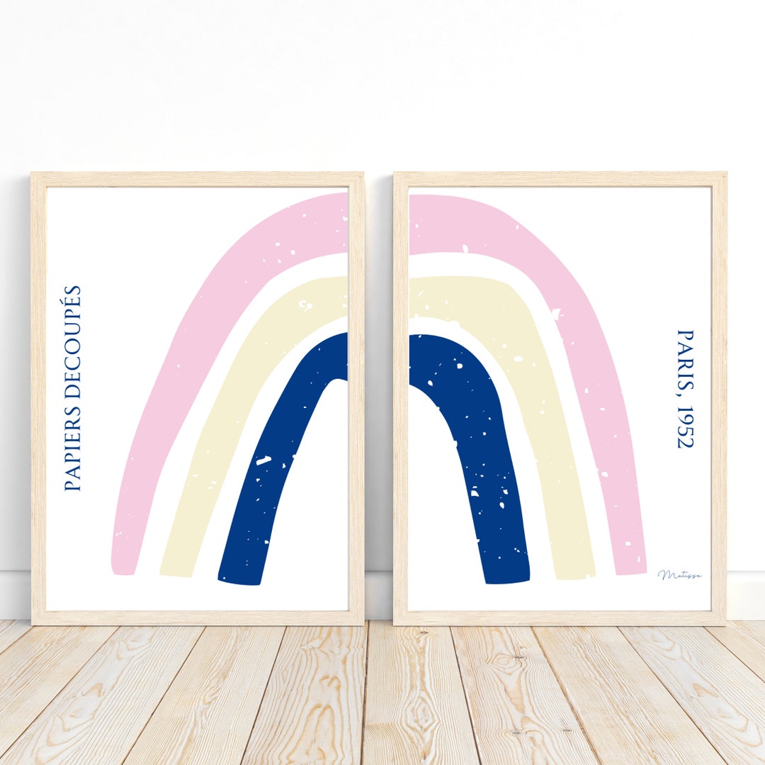 Matisse Rainbow Poster, Modern Art, Cut Outs / Papiers Découpés, Digital Art, Wall Art ...