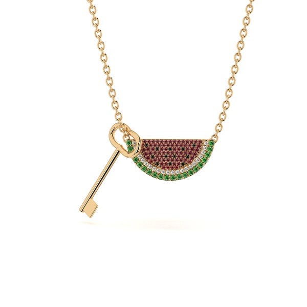 Watermelon Necklace - Etsy