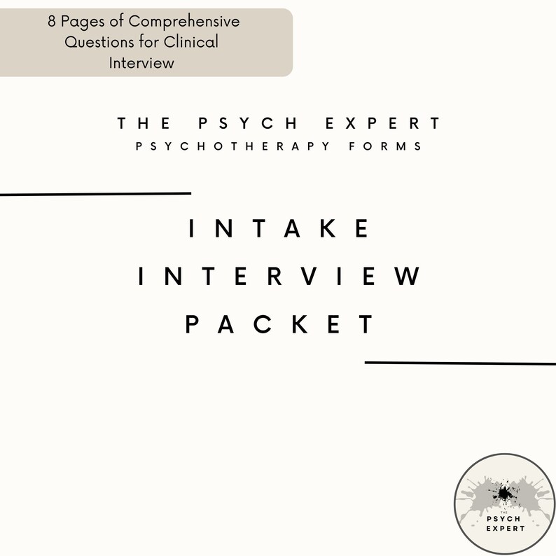 Clinical Intake Interview Form - Etsy