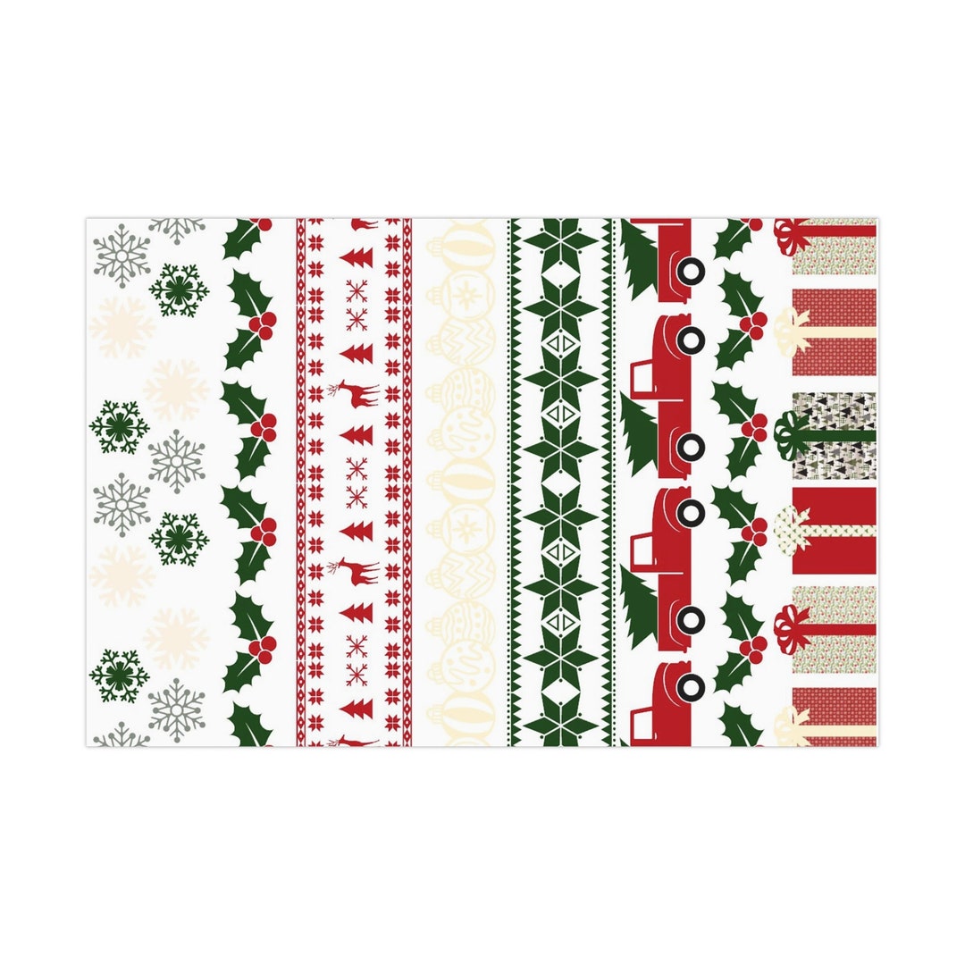 Christmas Borders Gift Wrap Papers - Etsy