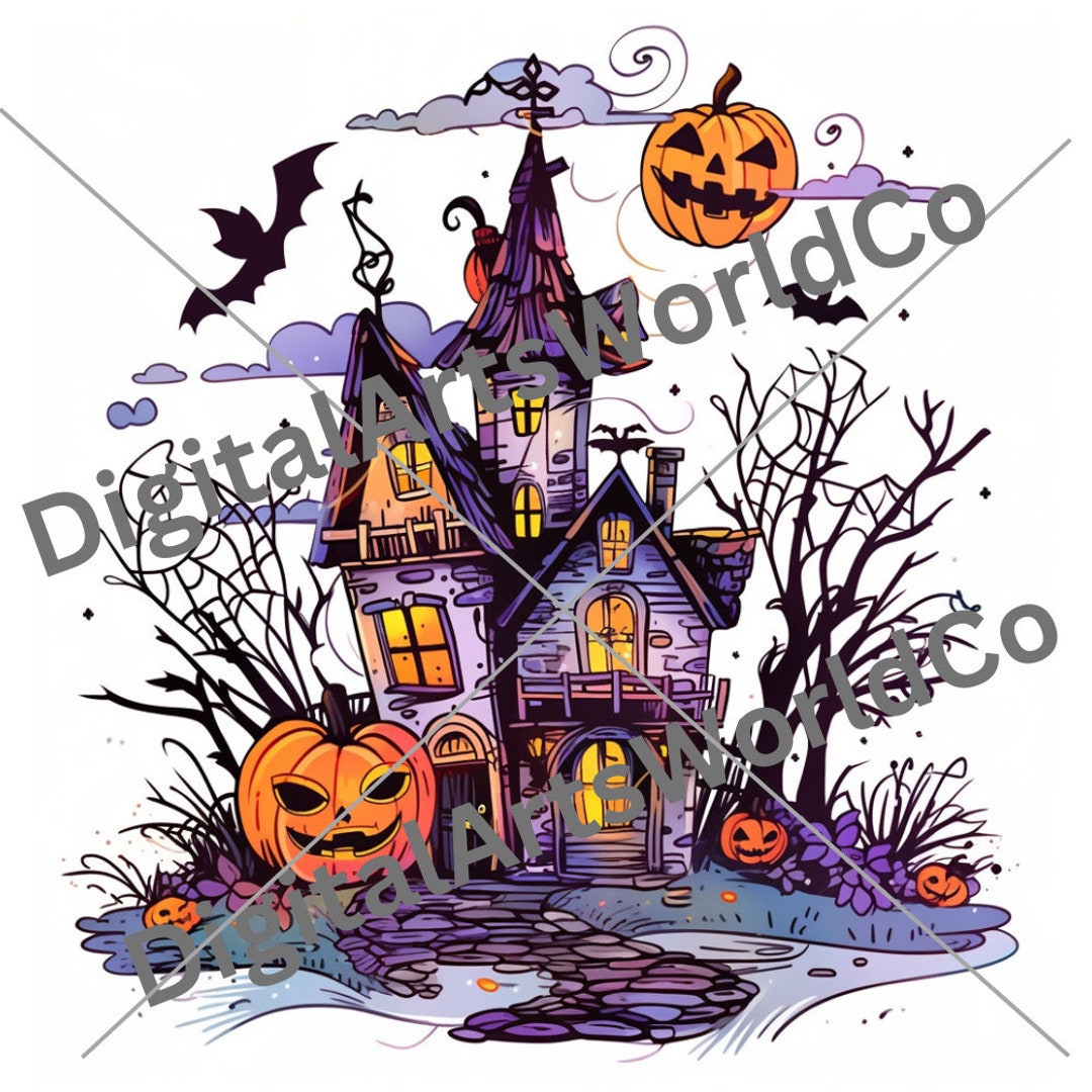 Haunted House Png, Creepy House Clipart, Halloween House Png, Spooky ...
