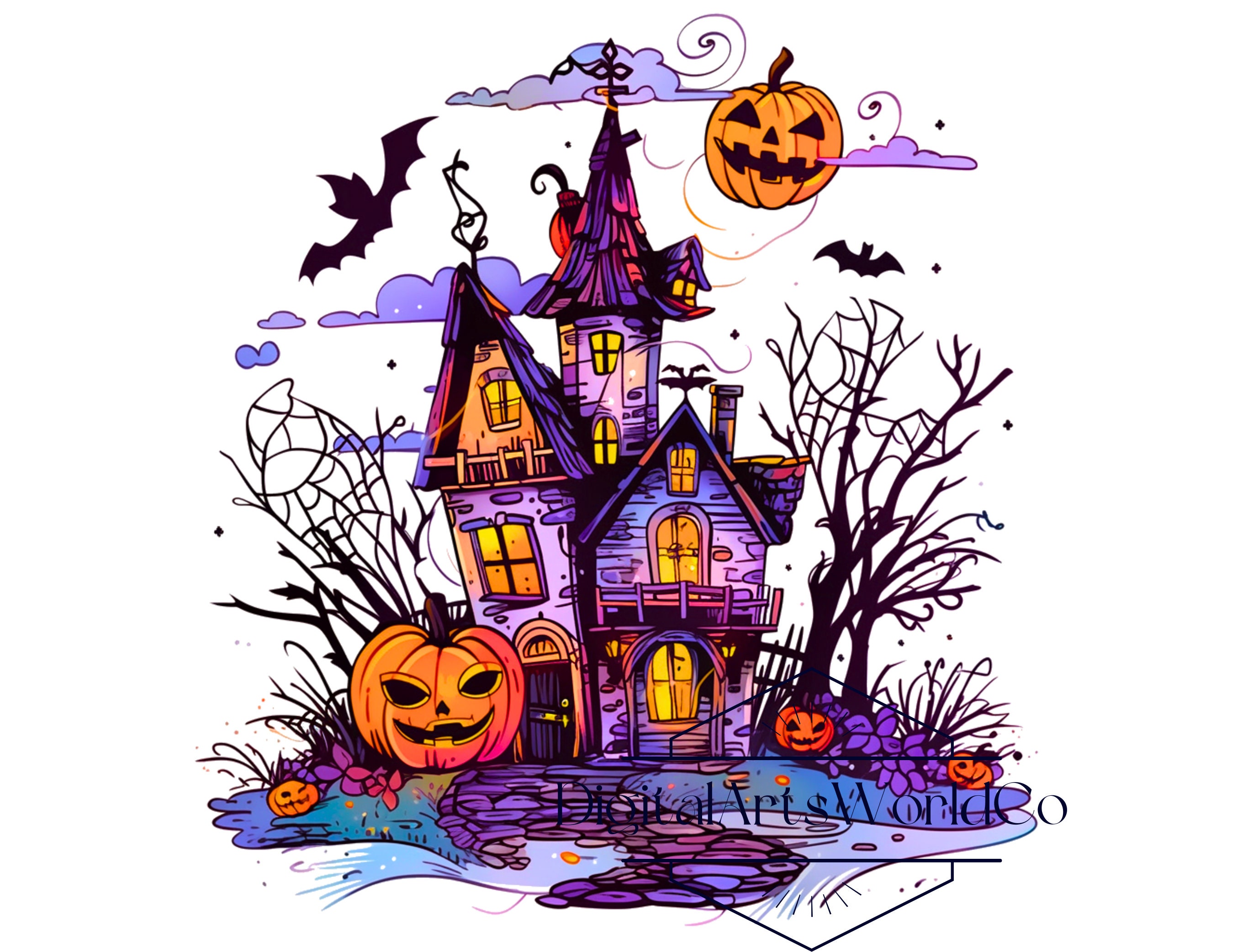 Haunted House Png, Creepy House Clipart, Halloween House Png, Spooky ...