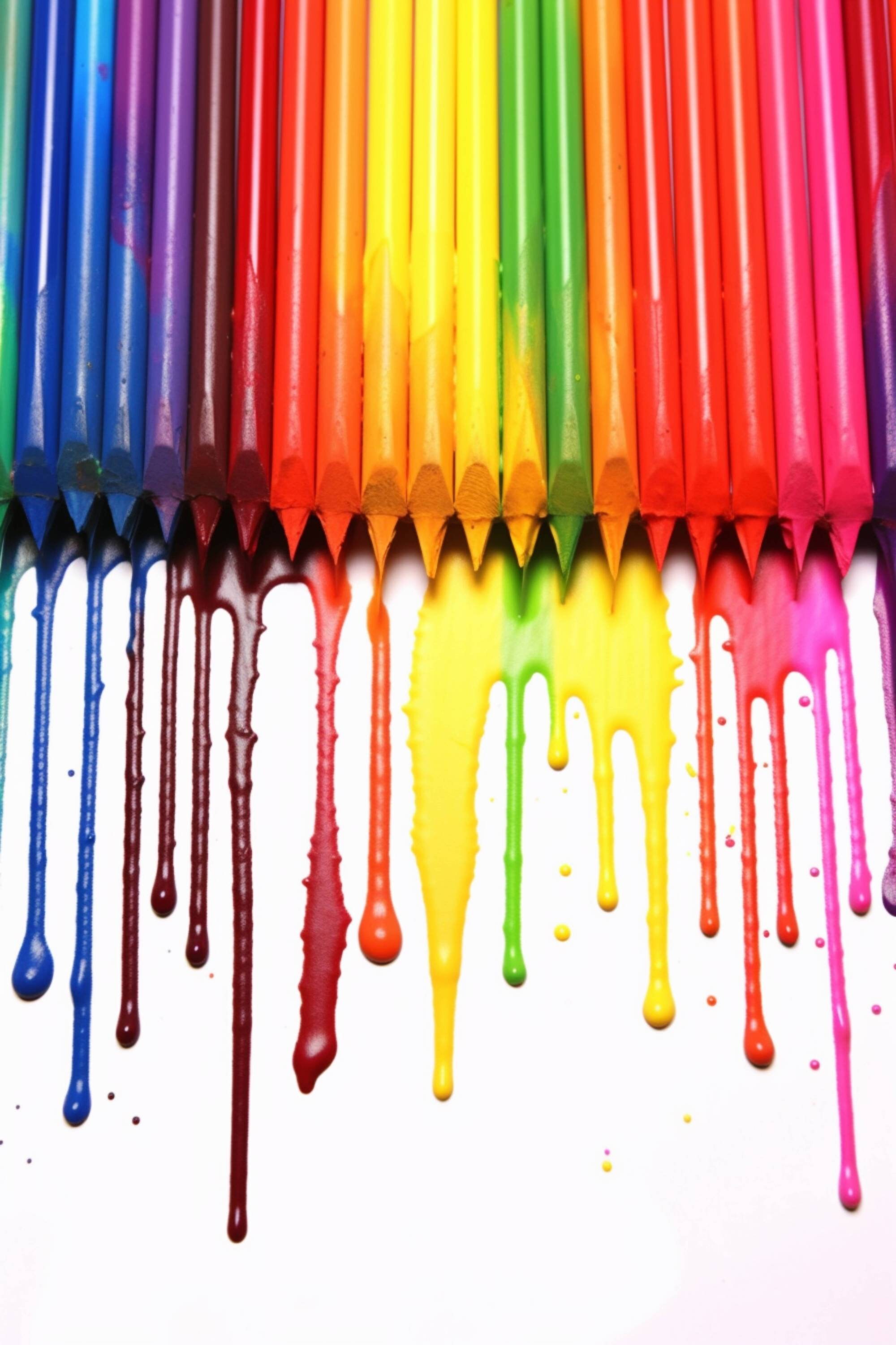 Melting Crayons Digital Print - Etsy
